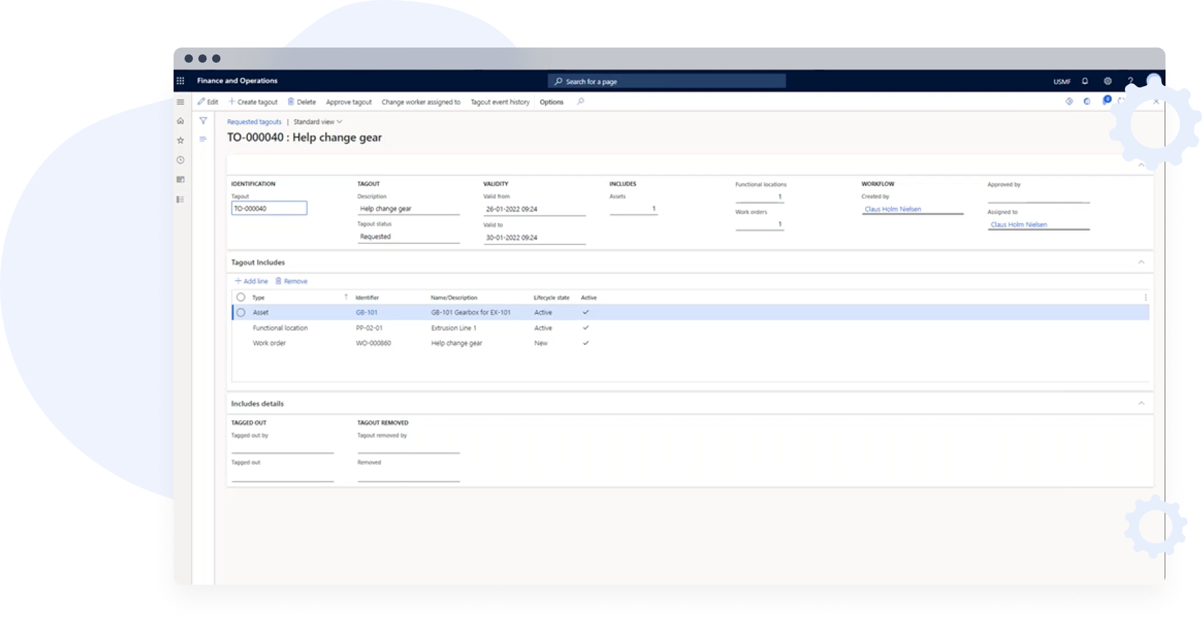 Safe work for Microsoft Asset Management (Permit to work, Tagout)